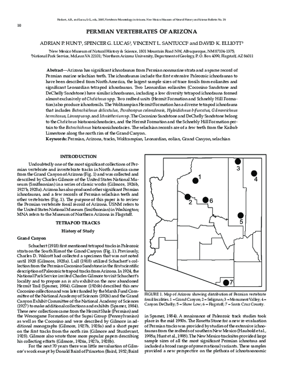 (PDF) Permian Vertebrates of Arizona