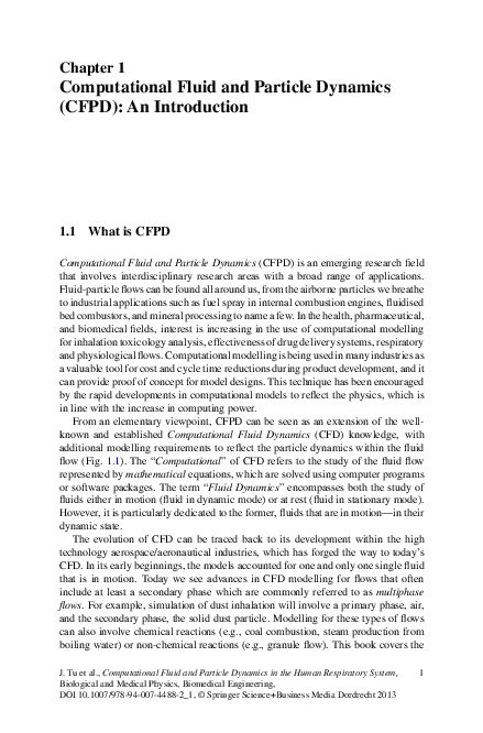 (PDF) Computational Fluid and Particle Dynamics (CFPD): An Introduction