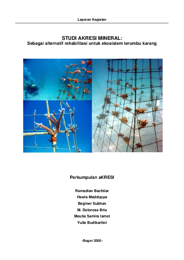 (PDF) STUDI AKRESI MINERAL: Sebagai alternatif rehabilitasi untuk ...