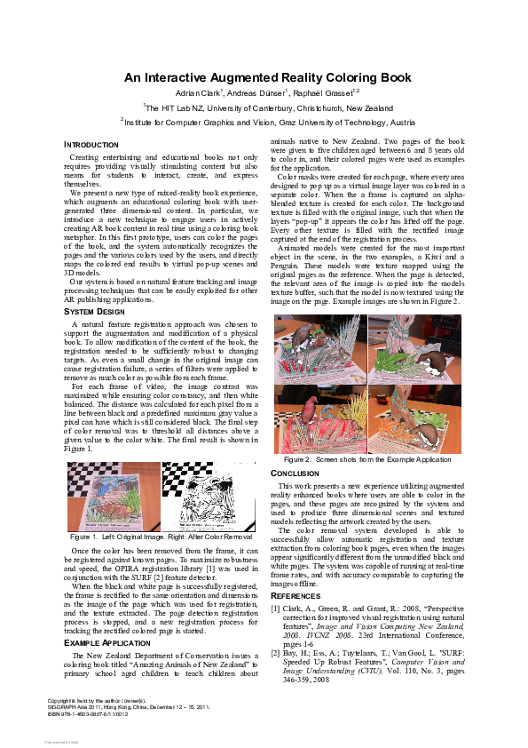 (PDF) An interactive augmented reality coloring book