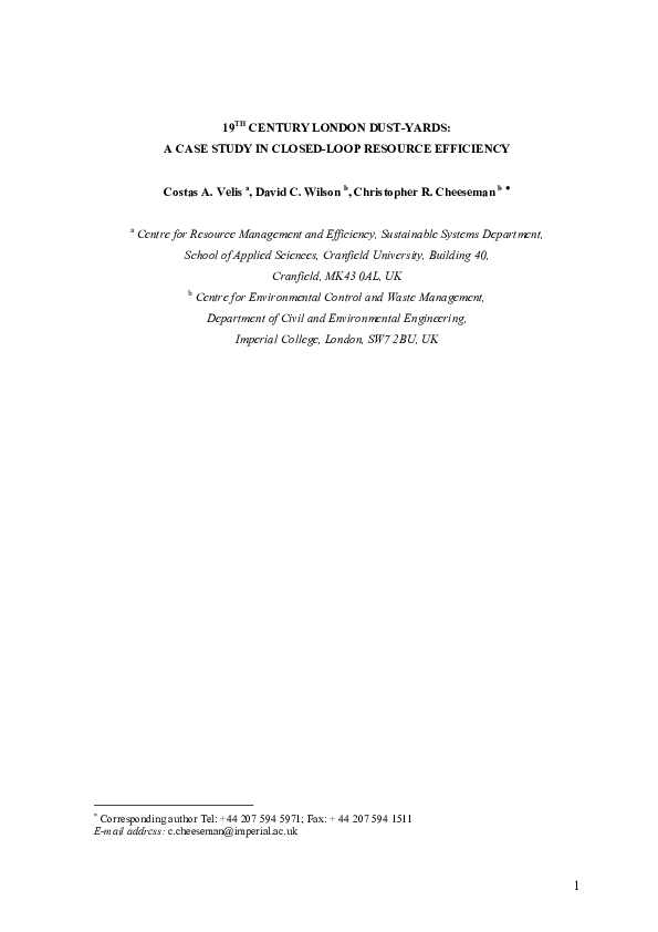 (PDF) 19th century London dust-yards: A case study in closed-loop ...