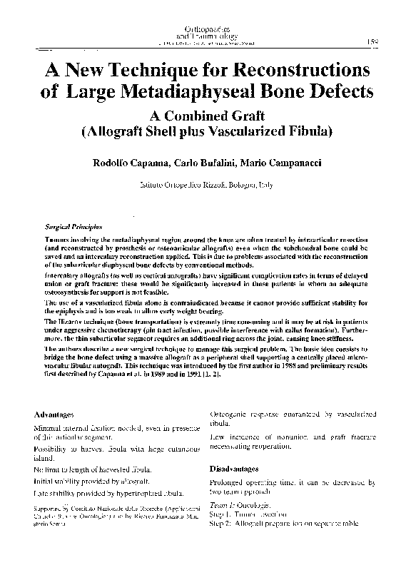 (PDF) A new technique for reconstructions of large metadiaphyseal bone ...