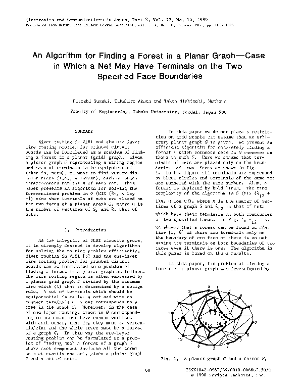 (PDF) An algorithm for finding a forest in a planar graph-case in which ...