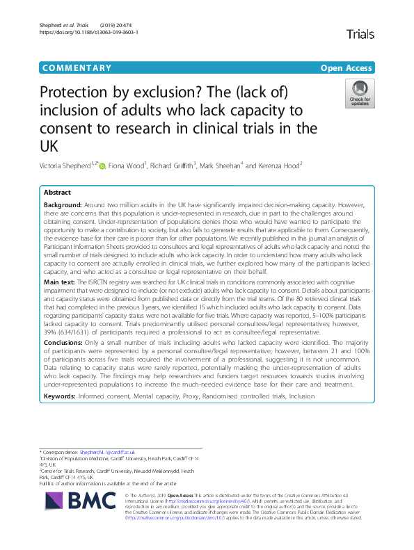 (PDF) Protection by exclusion? The (lack of) inclusion of adults who ...