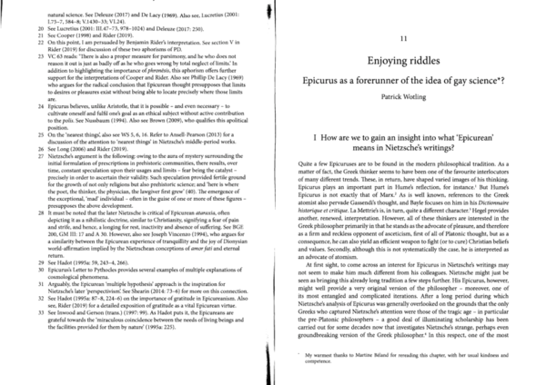 (PDF) Enjoying Riddles: Epicurus as a Forerunner of the Idea of Gay ...