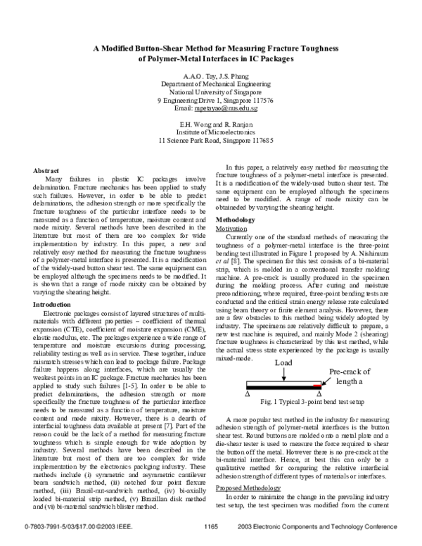 (PDF) A modified button-shear method for measuring fracture toughness ...