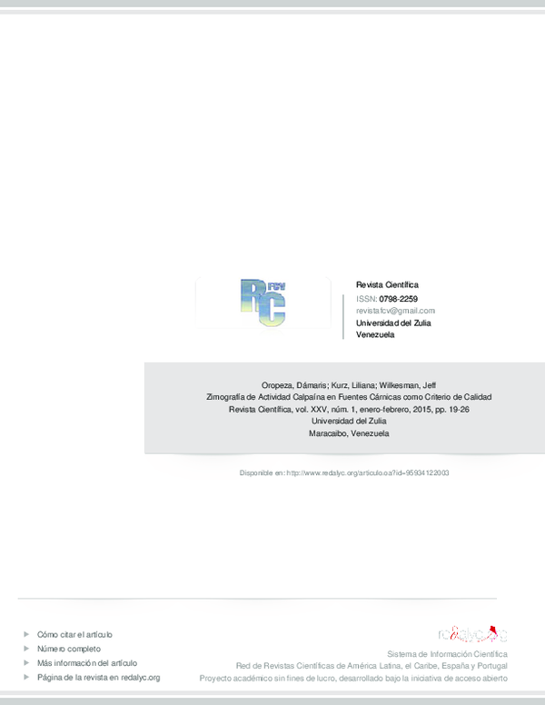 (PDF) Zimografía de Actividad Calpaína en Fuentes Cárnicas como ...