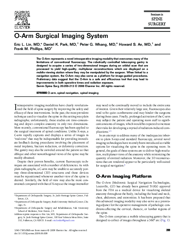 (PDF) O-Arm Surgical Imaging System
