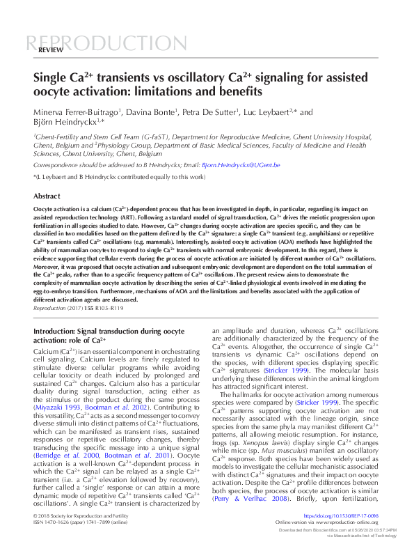 (PDF) Single Ca2+ transients vs oscillatory Ca2+ signaling for assisted ... (PDF) Single Ca2+ transients vs oscillatory Ca2+ signaling for assisted ...