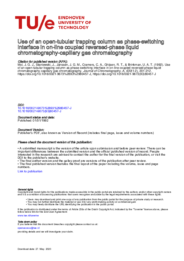 (PDF) Use of an open-tubular trapping column as phase-switching ...