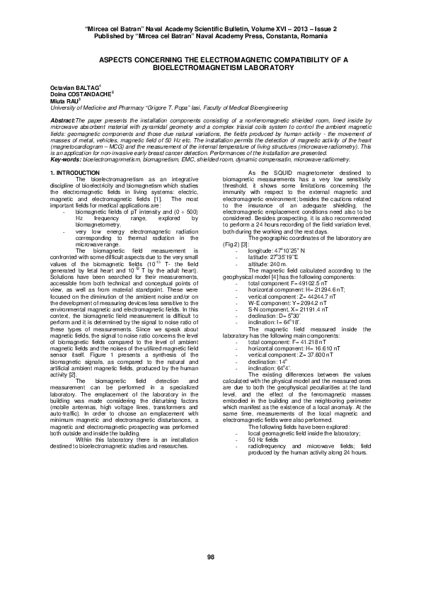 (PDF) Mircea cel Batran naval Academy Scientific Bulletin | Carmina Rau ...