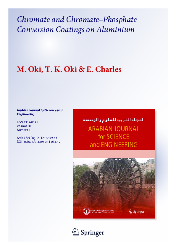 (PDF) Chromate and Chromate–Phosphate Conversion Coatings on Aluminium