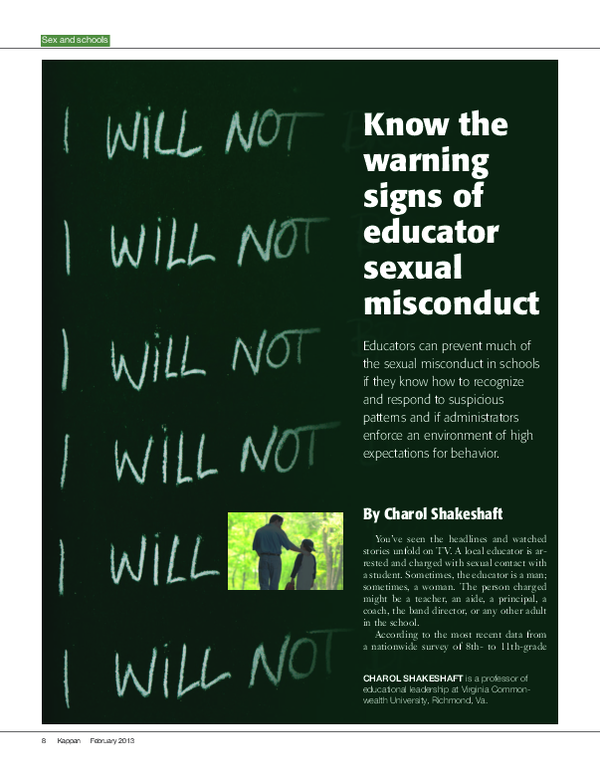 (PDF) Know the Warning Signs of Educator Sexual Misconduct