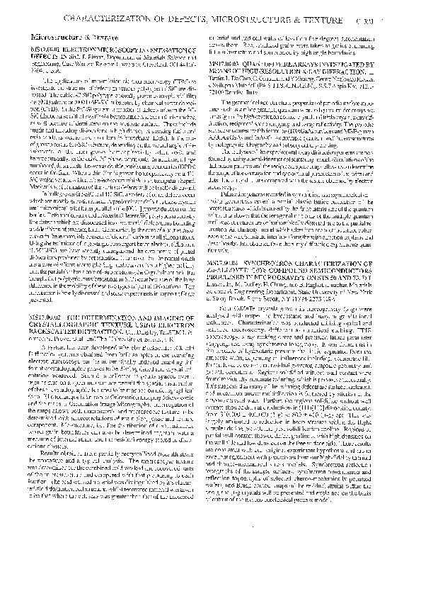 (PDF) Electron microscopy investigation of defects in SiC