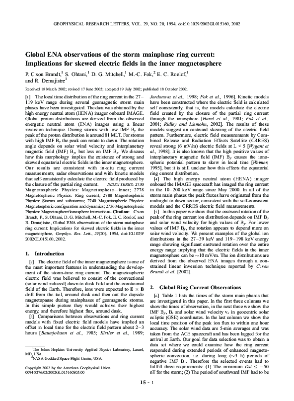 (PDF) Global ENA observations of the storm mainphase ring current ...