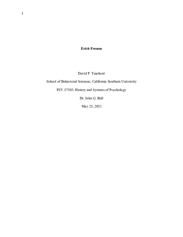 (DOC) Erich Fromm