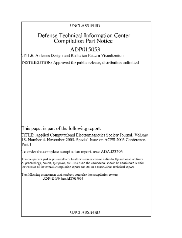 (PDF) Antenna design and radiation pattern visualization