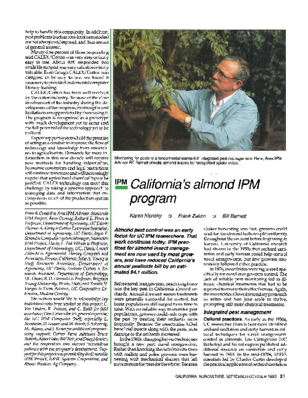 (PDF) IPM: California's almond IPM program