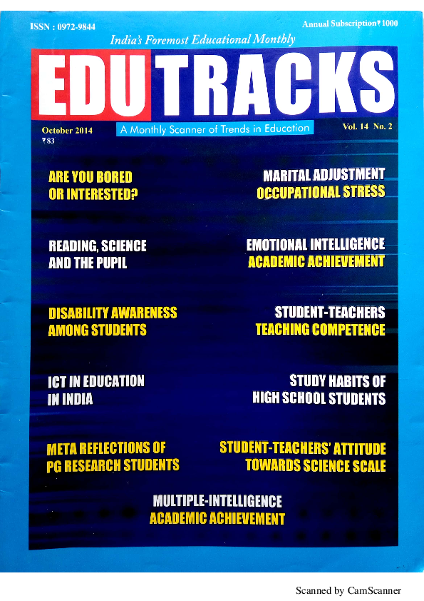 (PDF) Multiple-Intelligence and Academic Achievement of Std. IX students