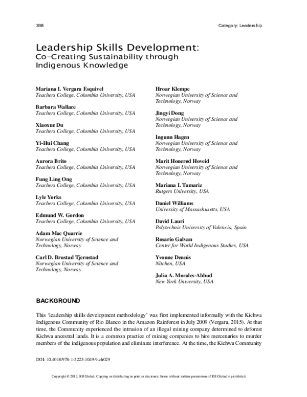 (PDF) Leadership Skills Development