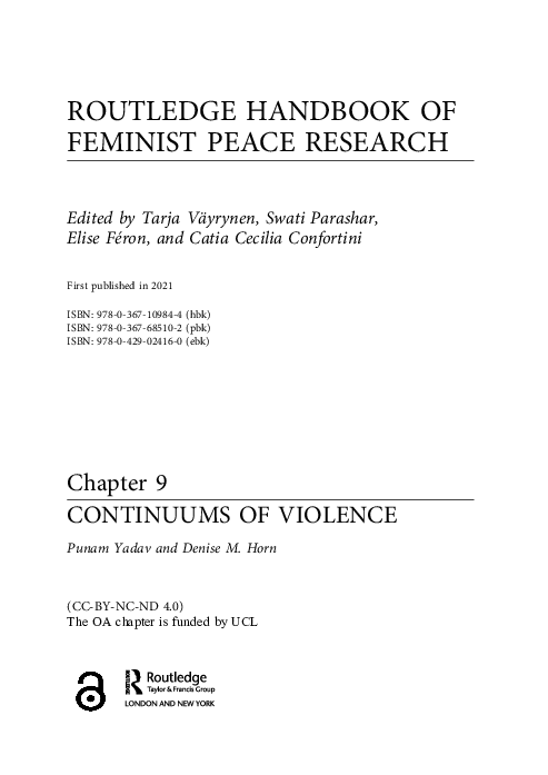 (PDF) Continuum of Violence: Feminist peace research and gender-based ...
