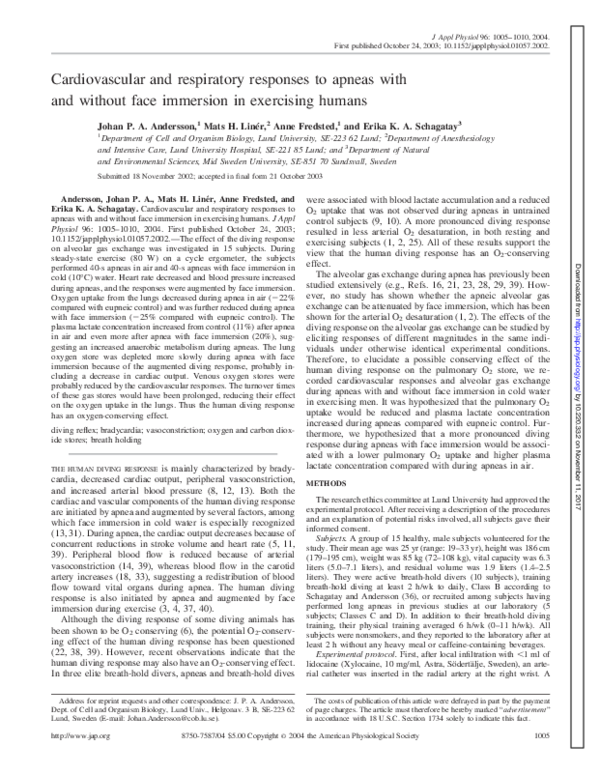 (PDF) Cardiovascular and respiratory responses to apneas with and ...
