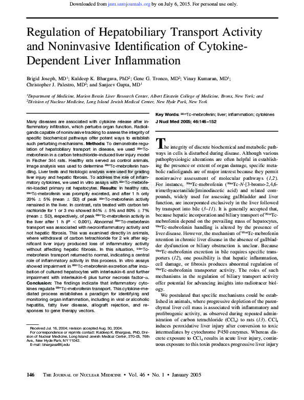 (PDF) Regulation of hepatobiliary transport activity and noninvasive ...