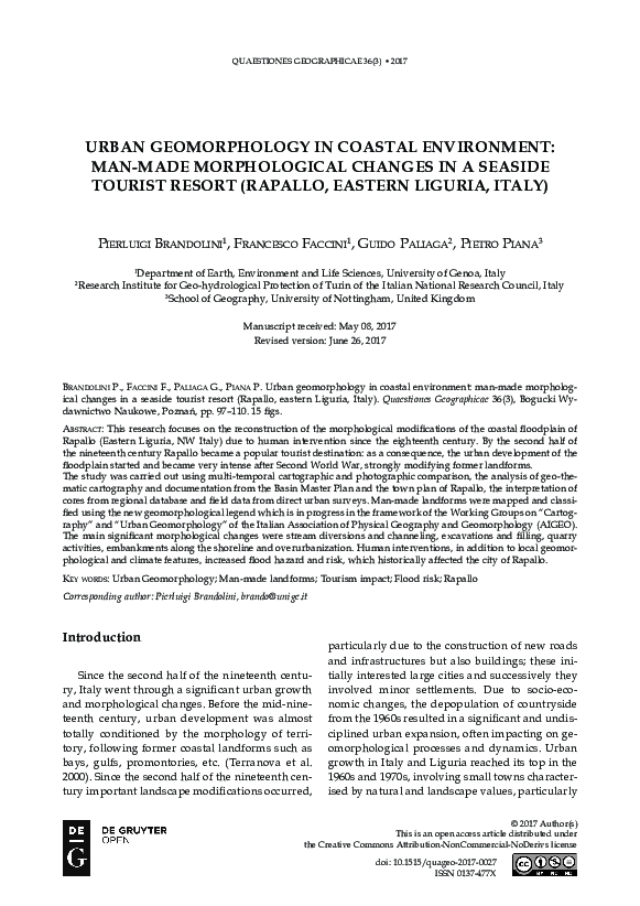 (PDF) Urban Geomorphology in Coastal Environment: Man-Made ...