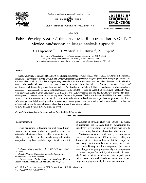 (PDF) Fabric development and the smectite to illite transition in Gulf ...