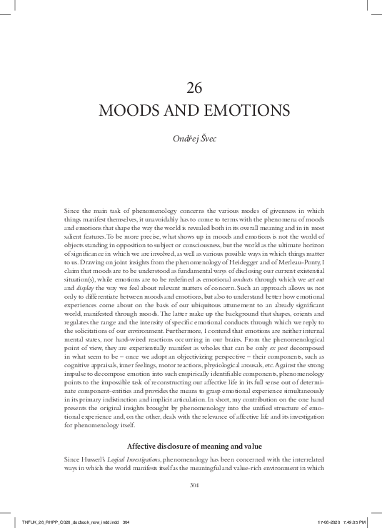 (PDF) Moods and Emotions
