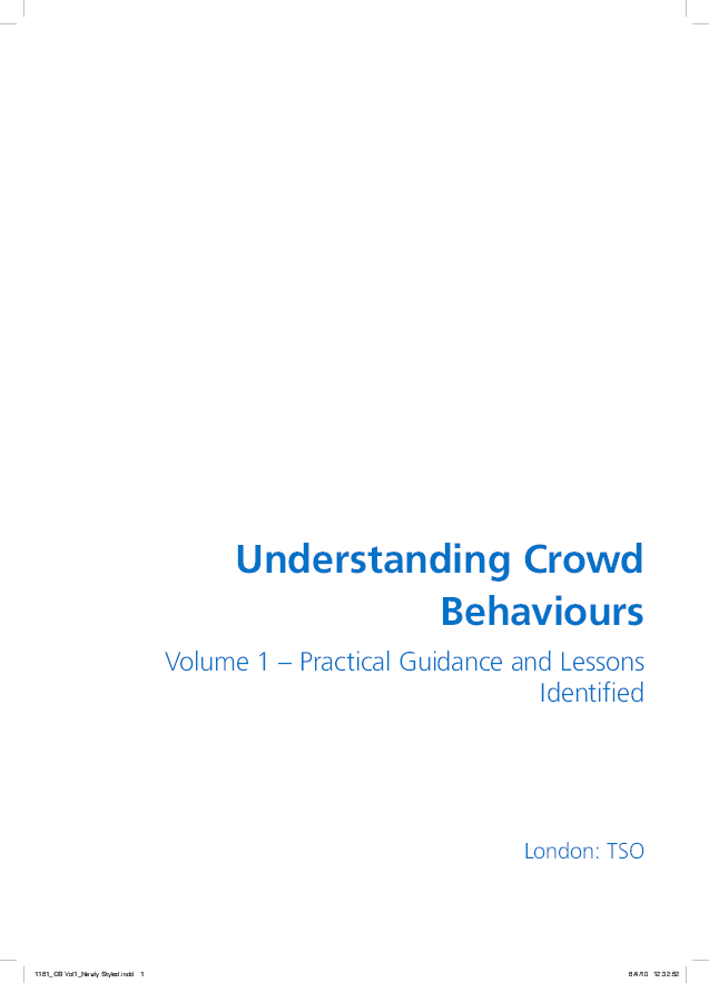 (PDF) Understanding Crowd Behaviours, Volume 1: Practical Guidance and ...