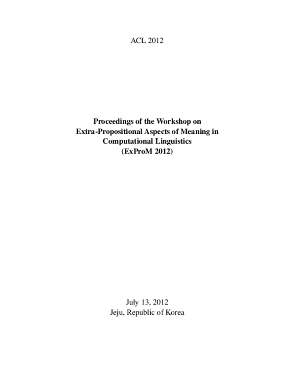 (PDF) Improving Speculative Language Detection using Linguistic Knowledge