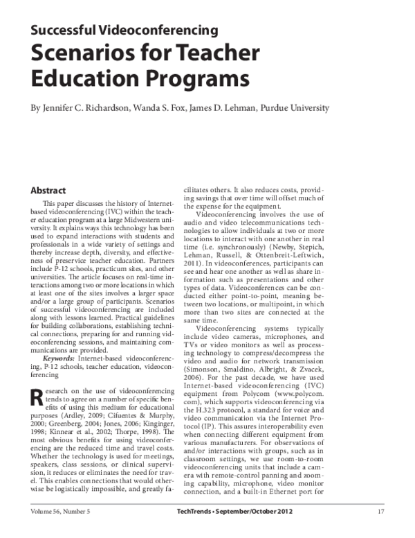 (PDF) Scenarios for Teacher Education Programs