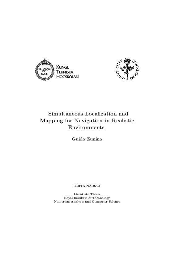 (PDF) Simultaneous localization and mapping in domestic environments