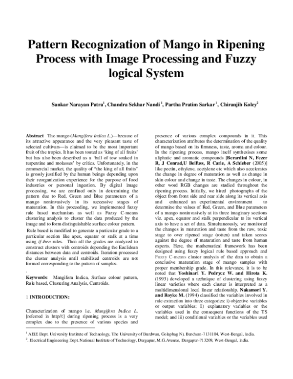 (PDF) Pattern Recognization of Mango in Ripening Process with Image ...