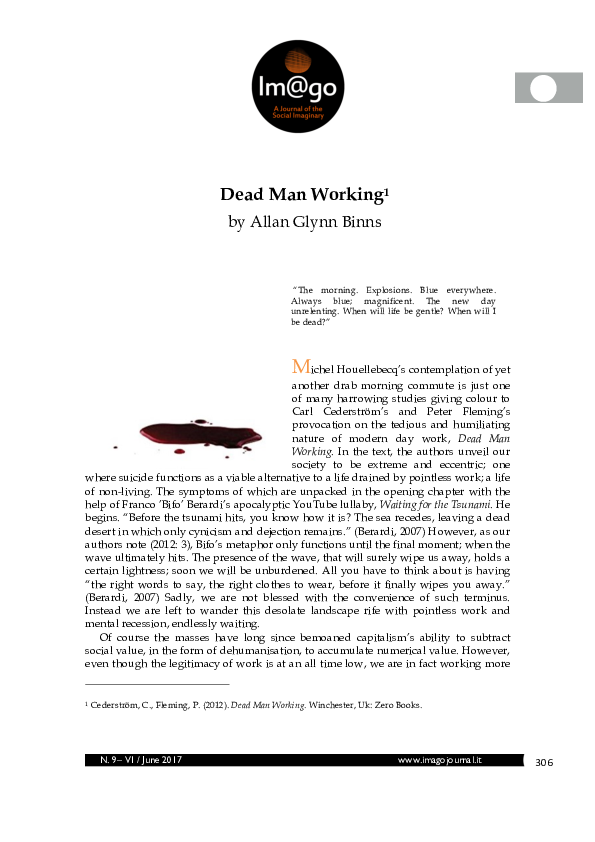 (PDF) Review: Dead Man Working by Carl Cederström and Peter Fleming