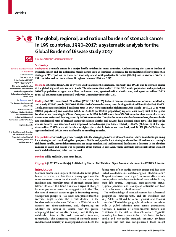(PDF) The global, regional, and national burden of colorectal cancer and its attributable risk ...