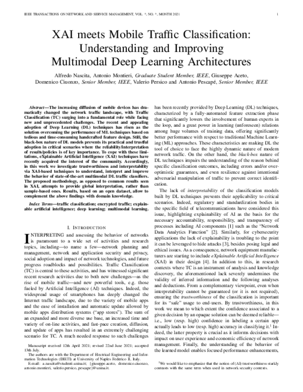 (PDF) XAI meets Mobile Traffic Classification: Understanding and Improving Multimodal Deep ...