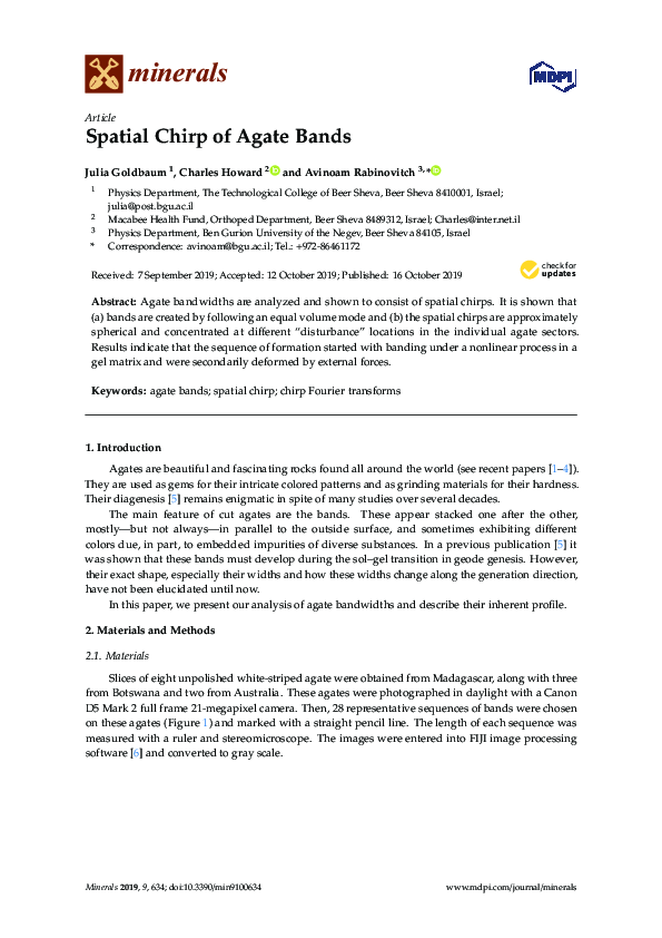 (PDF) Spatial Chirp of Agate Bands