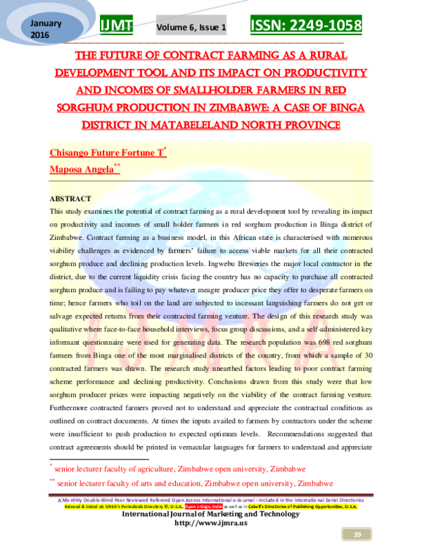 (PDF) Chisango Future Fortune T