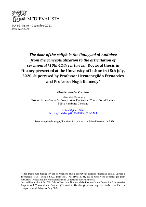 (PDF) The door of the caliph in the Umayyad al-Andalus: from the ...