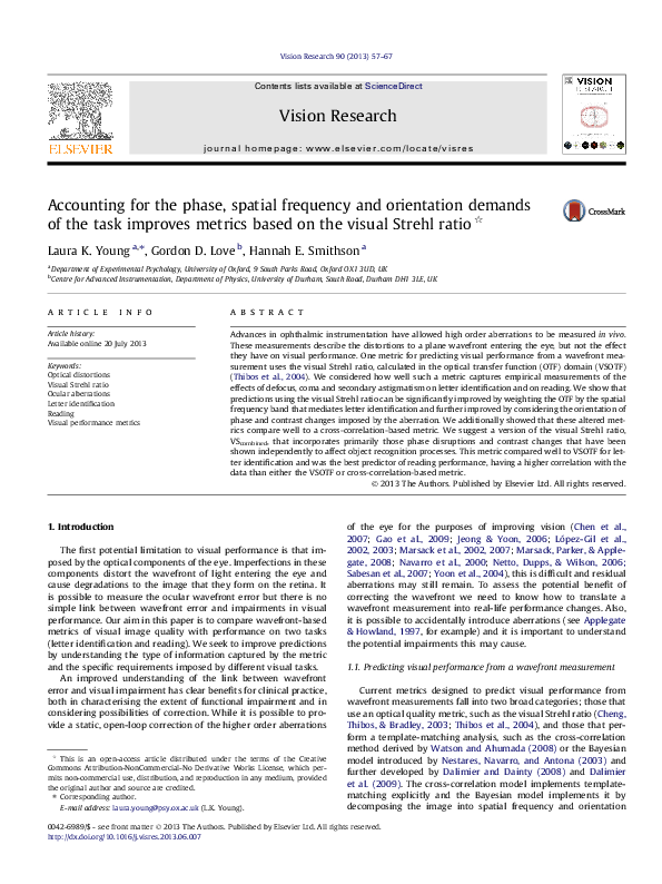 (PDF) Accounting for the phase, spatial frequency and orientation ...