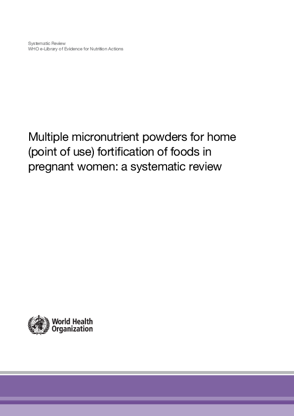 (PDF) Multiple micronutrient powders for home (point of use ...