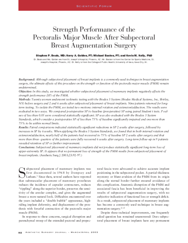 (PDF) Strength performance of the pectoralis major muscle after ...