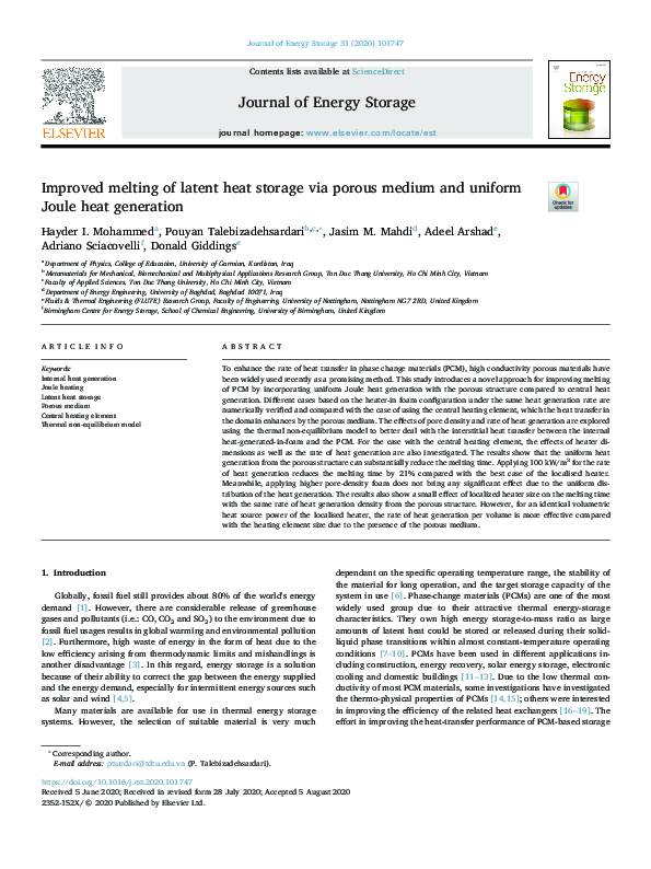 (PDF) Journal of Energy Storage