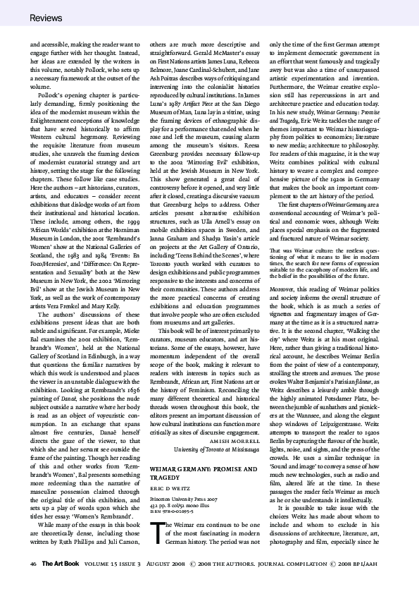 (PDF) Weimar Germany: Promise and Tragedy by Eric D Weitz (PDF) Weimar Germany: Promise and Tragedy by Eric D Weitz