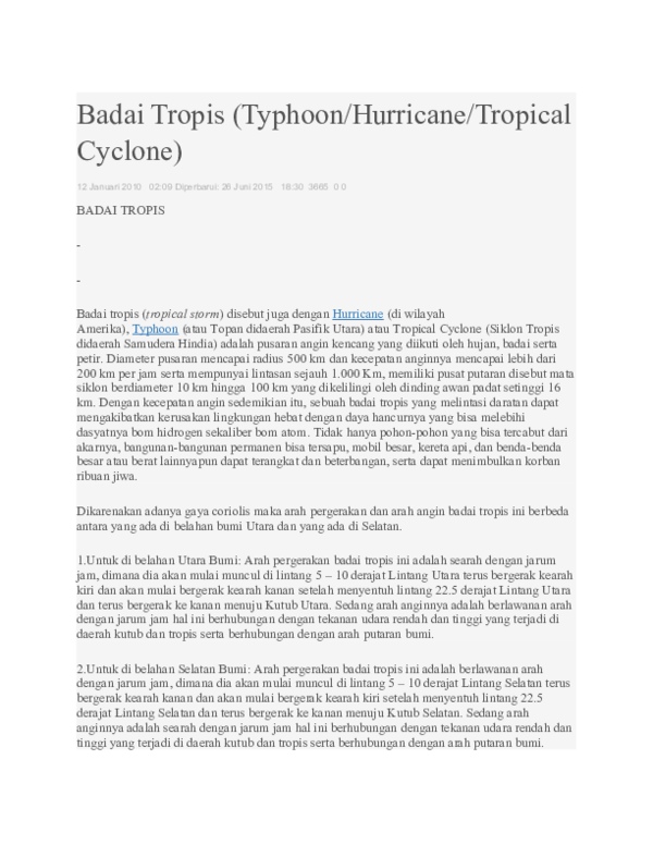 (DOC) Badai Tropis (Typhoon/Hurricane/Tropical Cyclone