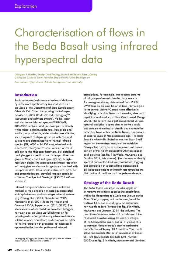 (PDF) Characterisation of flows in the Beda Basalt using infrared ...