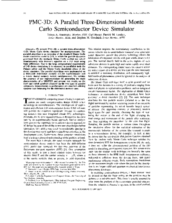 (PDF) PMC-3D: a parallel three-dimensional Monte Carlo semiconductor device simulator