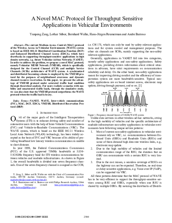 Pdf A Novel Mac Protocol For Throughput Sensitive Applications In